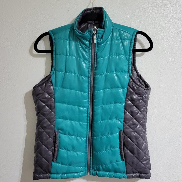 Jackets & Coats | Euc Womens M Reversible Color Block Quilted Full Zip ...